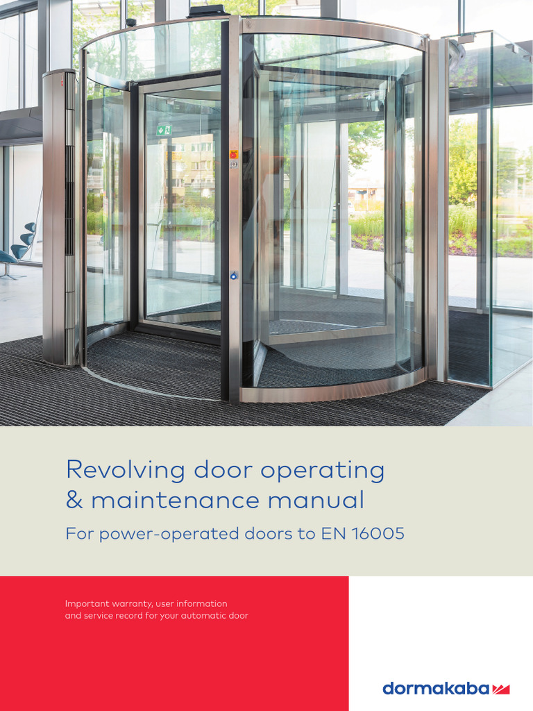 O&M Logbook Revolving Door 11-2021 | PDF | Door | Switch