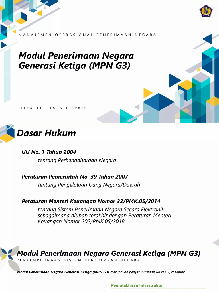 2019 08-19 Modul Penerimaan Negara Generasi Ketiga (MPN g3) | PDF