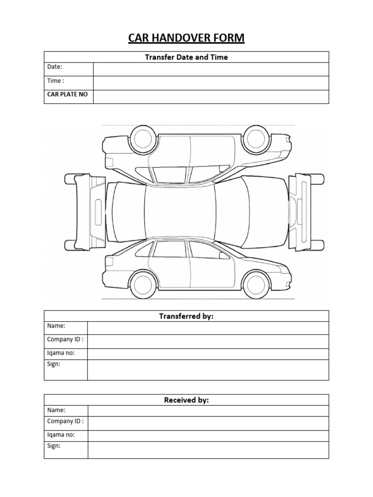 Car Handover Form | PDF