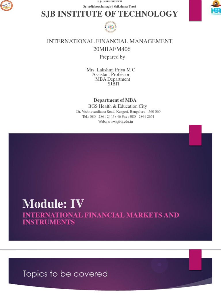 module 4 | Download Free PDF | Foreign Exchange Market | Financial Markets