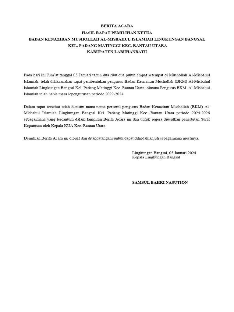 Mushollah Bangsal | PDF