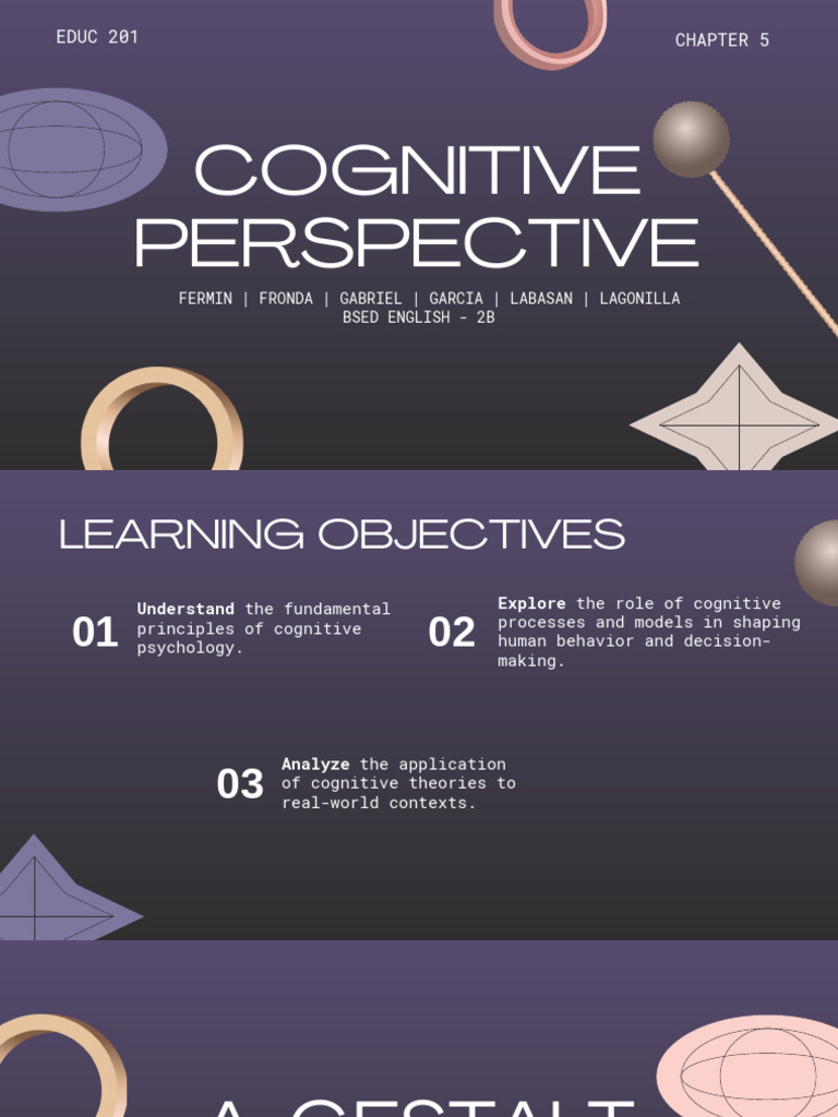Educ 201 Cognitive Perspective | PDF | Learning | Perception