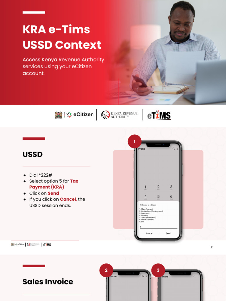 KRA e-Tims USSD Guide | PDF | Invoice