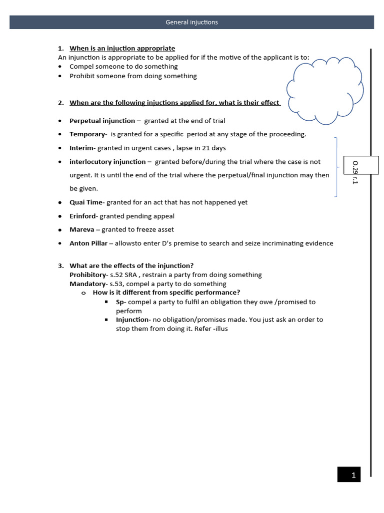 GENERAL INJUNCTIONS | Download Free PDF | Injunction | Justice