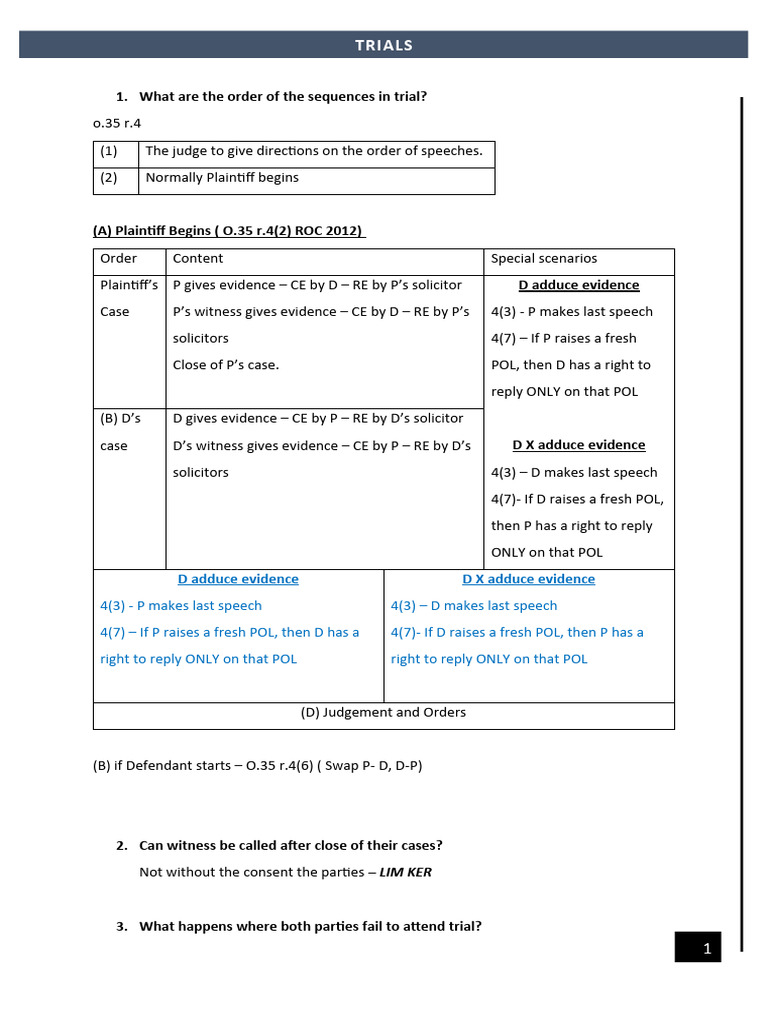 TRIALS | PDF | Judgment (Law) | Trials