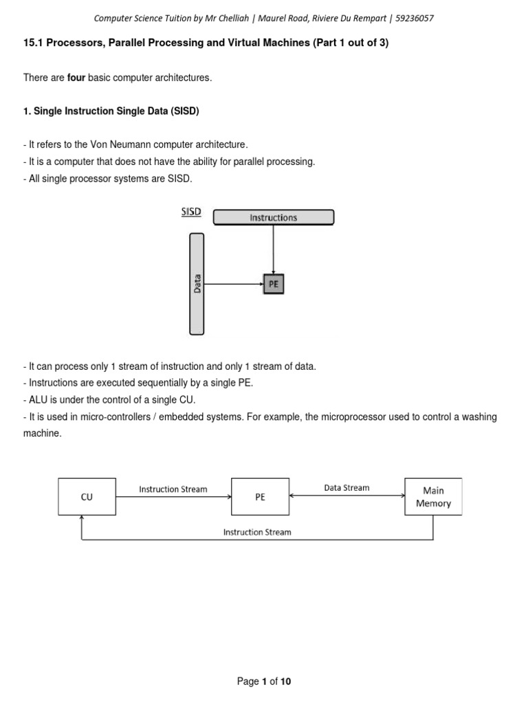 15.1 Processors, Parallel Processing and Virtual Machines (Part 1 Out ...