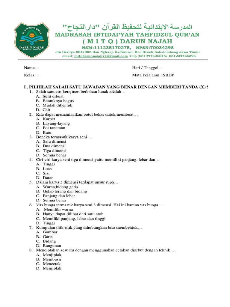 Soal SBDP Print | PDF