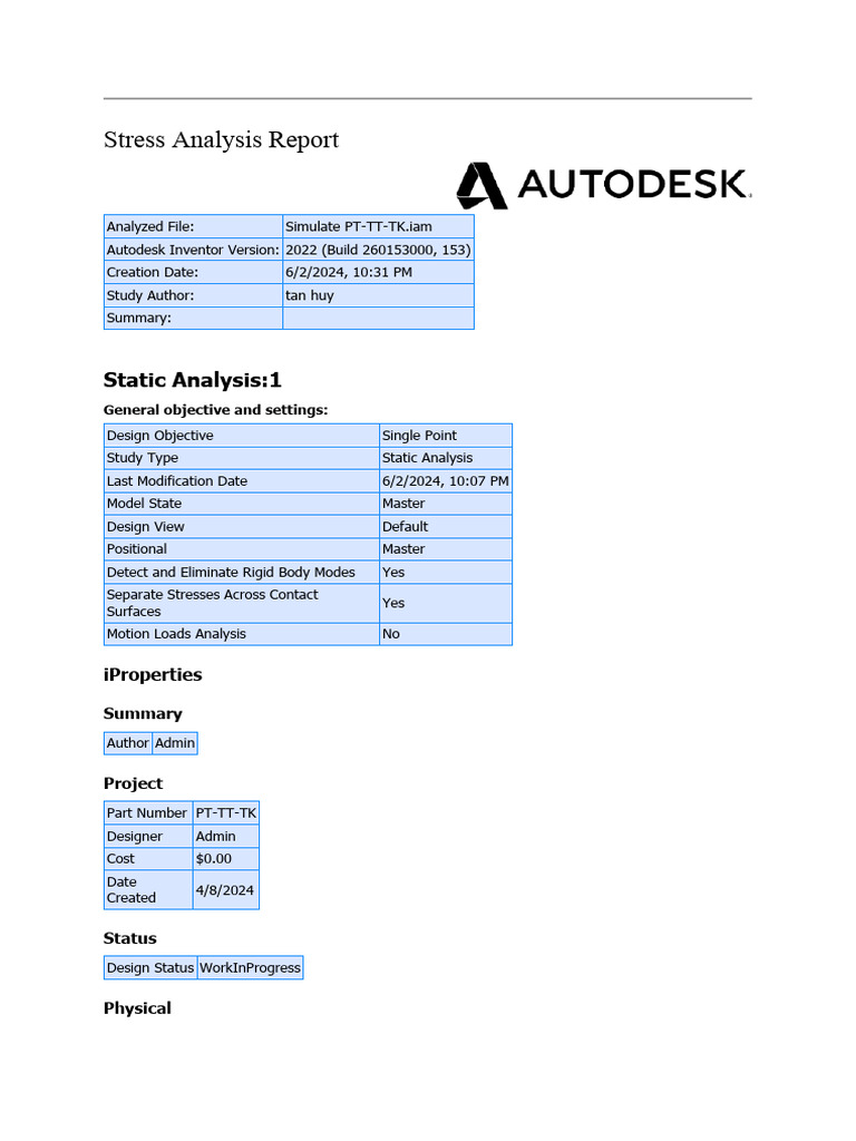 Simulate PT TT TK - Iam Stress Analysis Nop | PDF | Strength Of ...