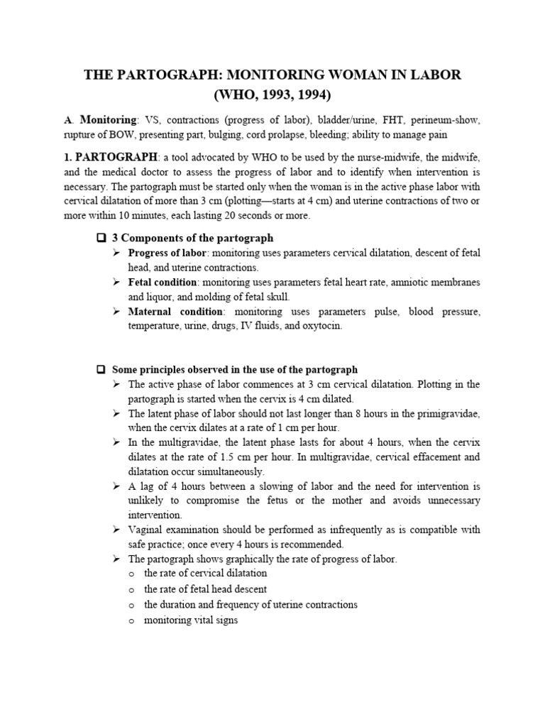 THE PARTOGRAPH | Download Free PDF | Childbirth | Women's Health