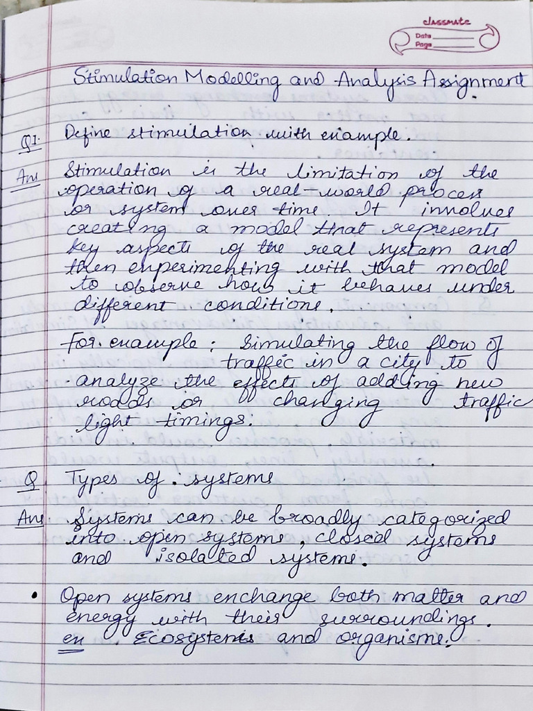 Simulation and Modeling Assignment | PDF