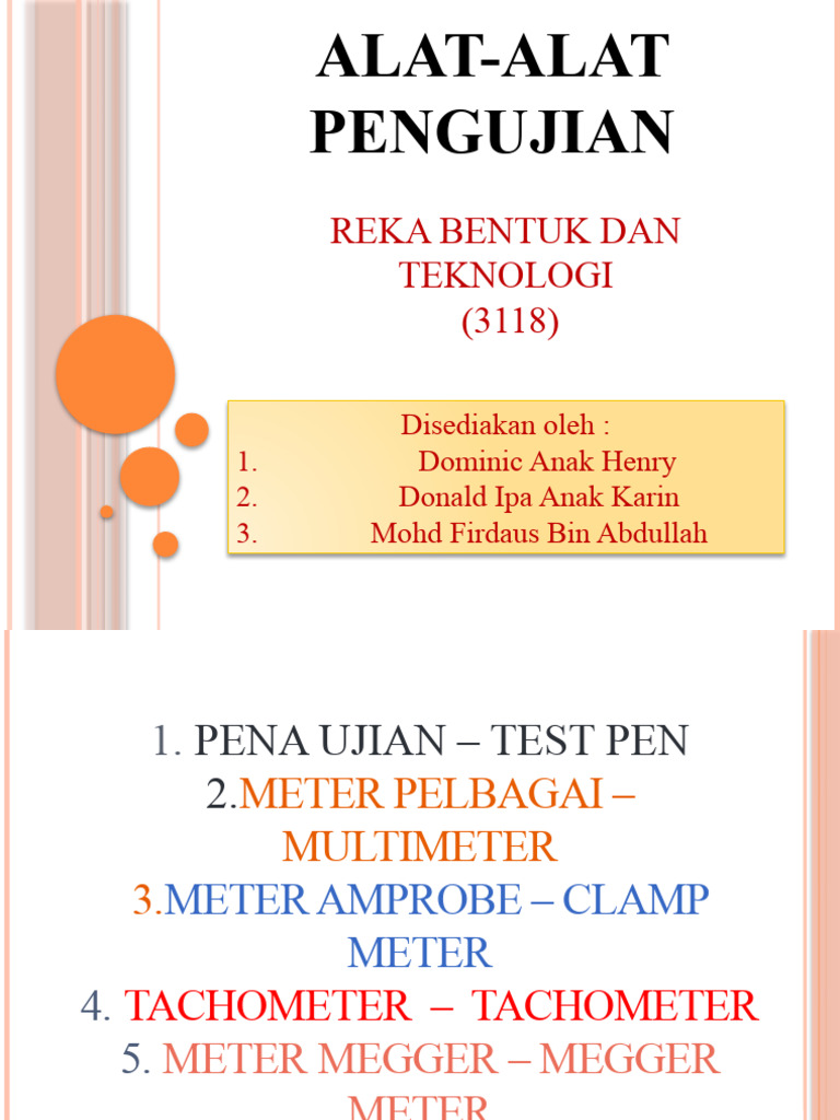 Alat Alat Pengujian | PDF