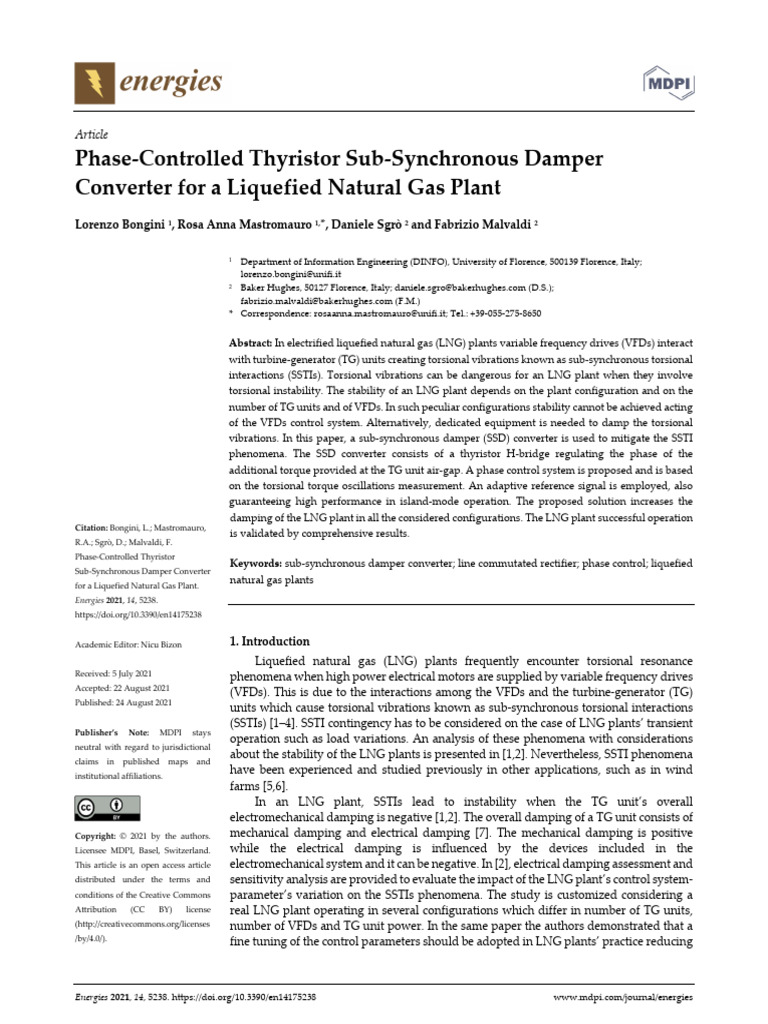 Phase-Controlled Thyristor Sub-Synchronous Damper | PDF | Damping ...