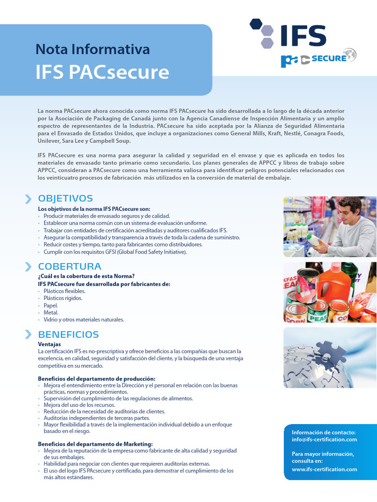 Norma IFS PACsecure: Calidad y Seguridad | PDF | Análisis de Riesgo y ...