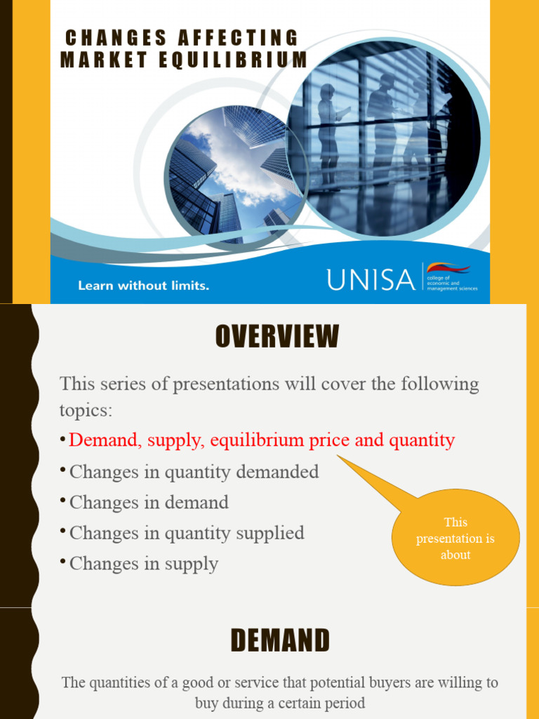 Introduction To Demand, Supply and Equilibrium Intr | PDF | Economic ...