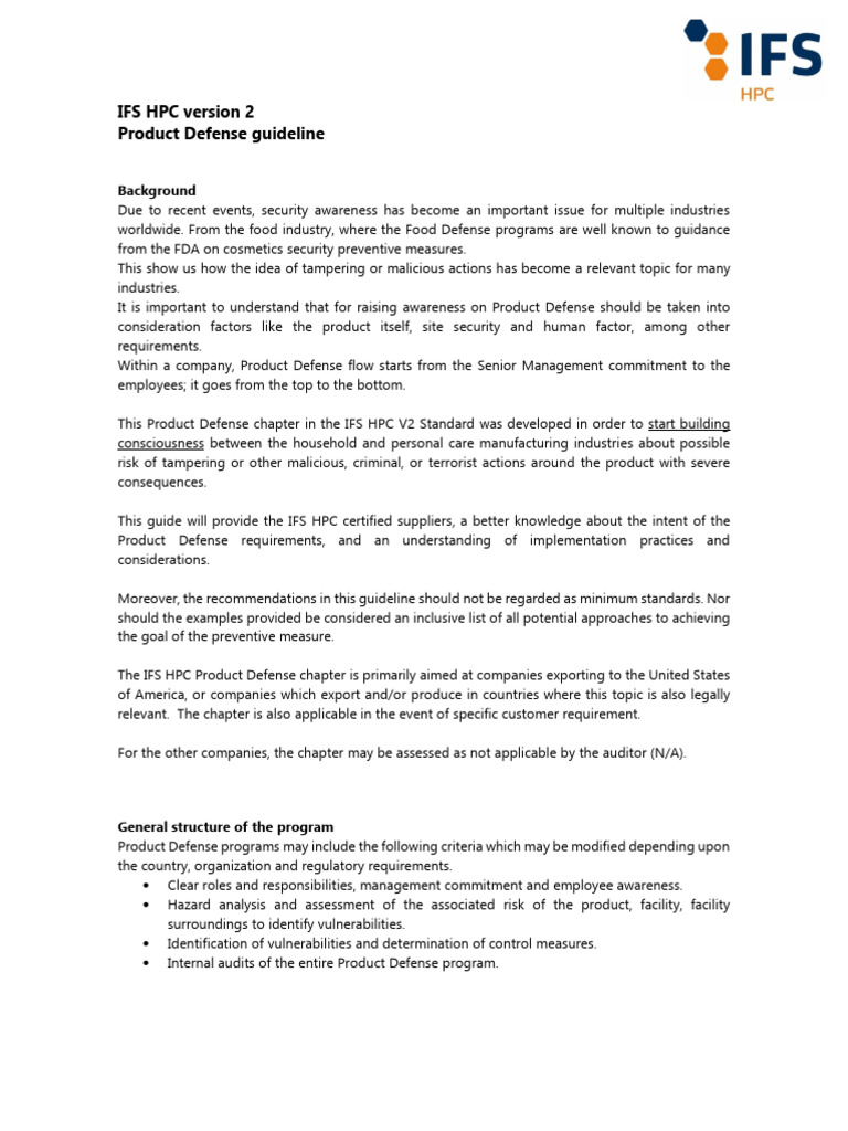 Product Defense Guidance IFS HPC V2 | PDF | Computer Security | Security