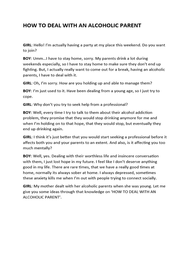 Coping Strategies for Kids of Alcoholics | PDF | Alcoholism | Mind