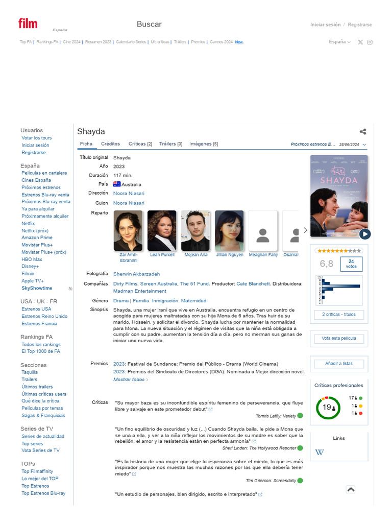 Shayda (2023) - FilmAffinity | PDF