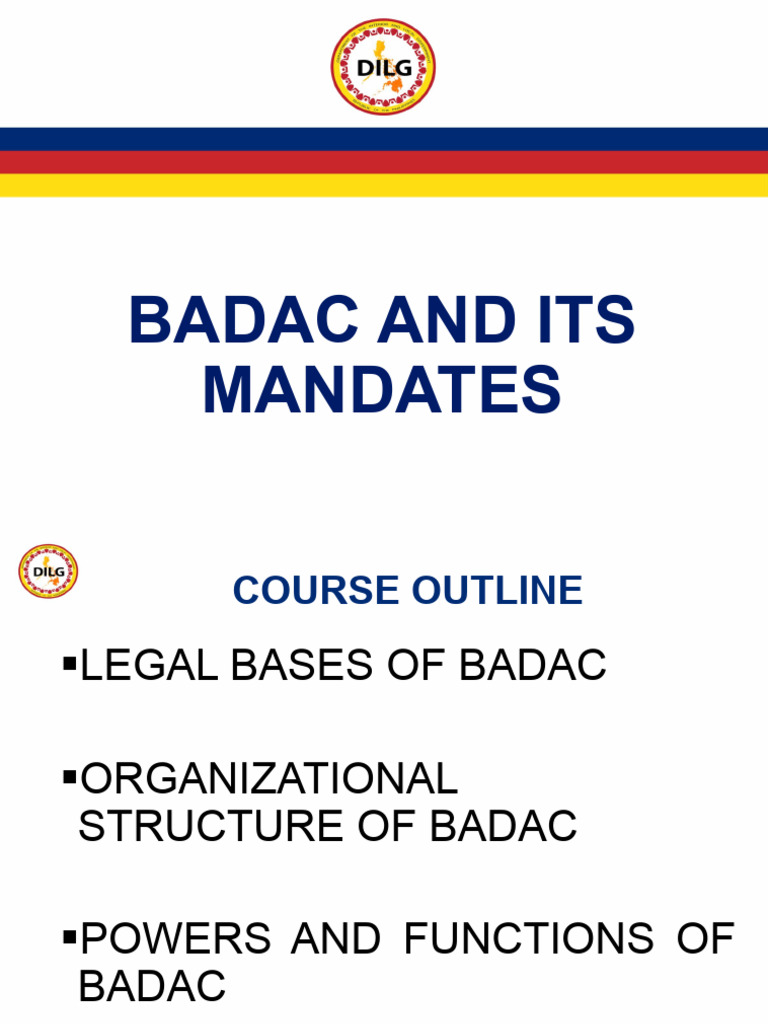 MODULE 3 - Session 2. The BADAC and Its Mandate | PDF | Drug Rehabilitation