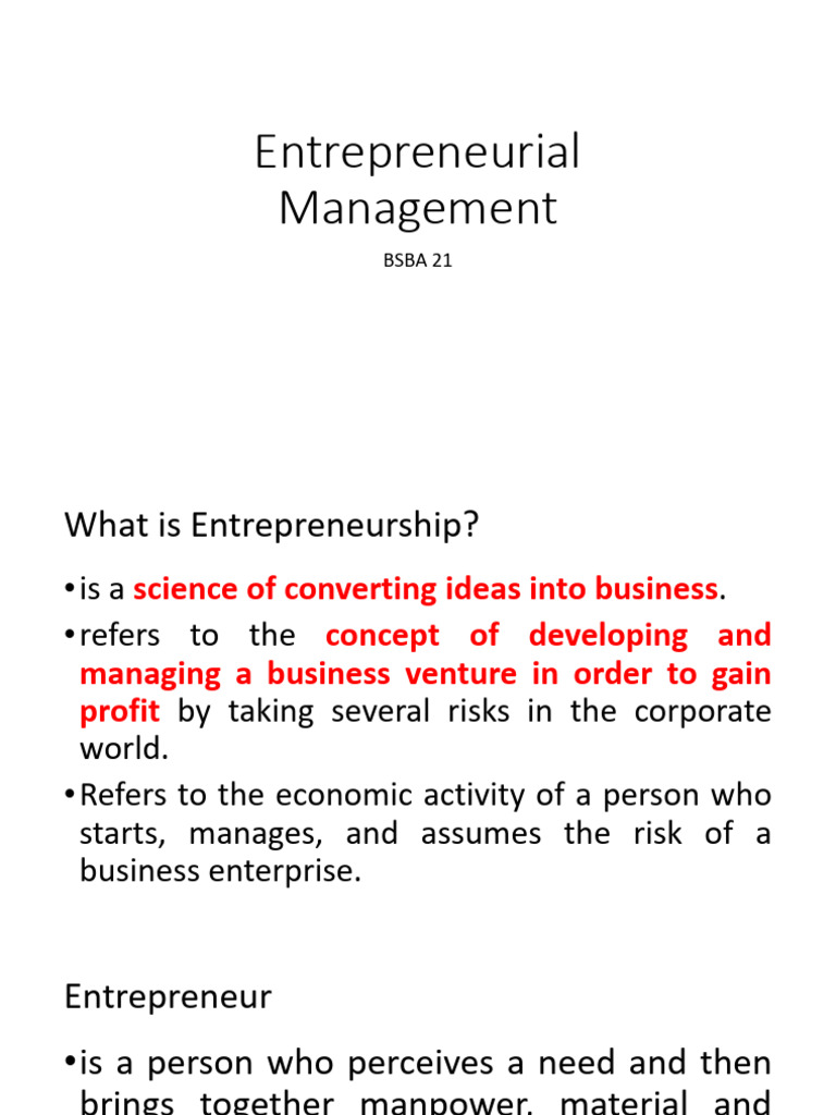 Entrepreneurial Management | PDF | Entrepreneurship | Taxes
