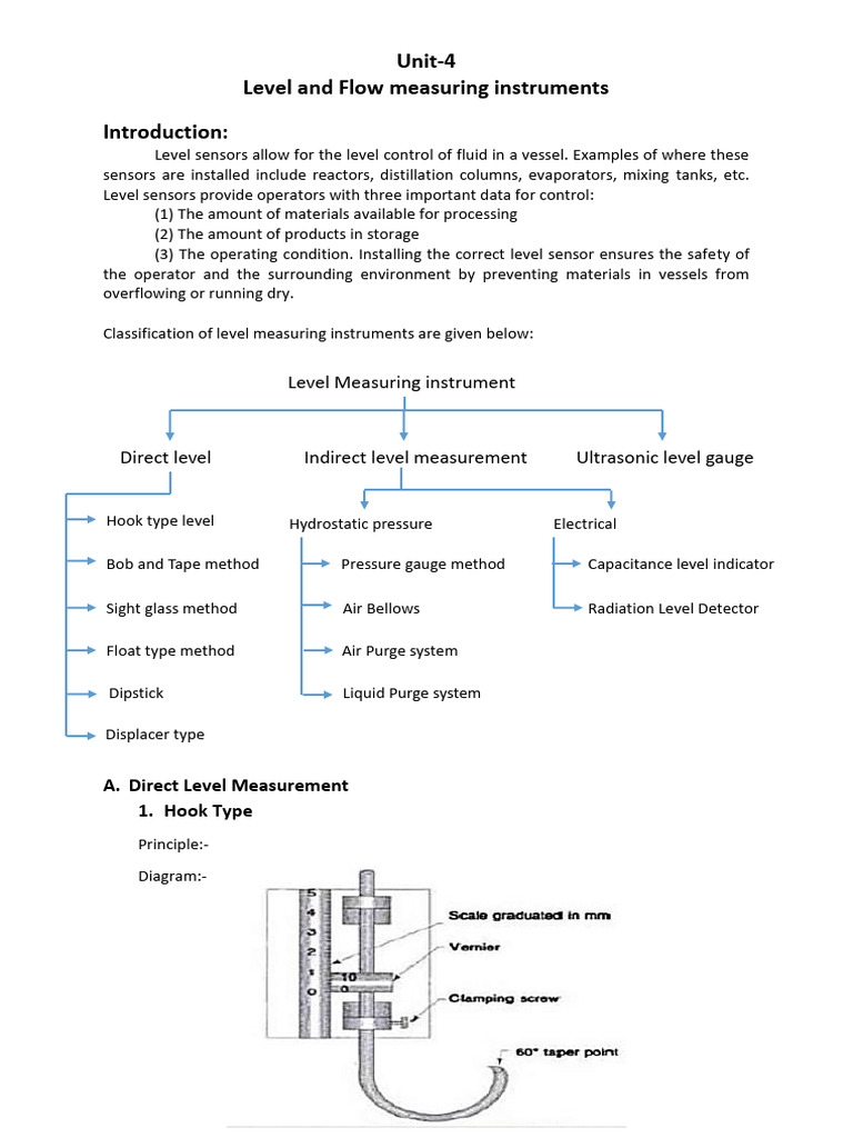 Level and Flow Measurement Methods | PDF | Flow Measurement | Pressure ...
