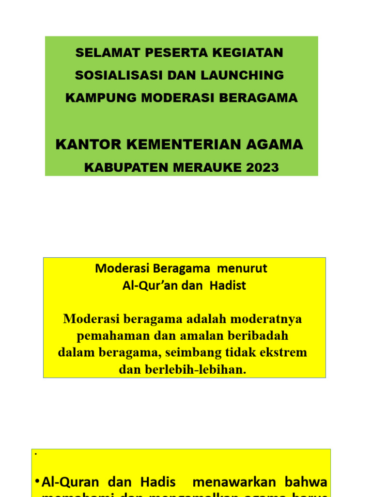Moderasi Beragama: Keseimbangan dalam Islam | PDF | Agama & Spiritualitas