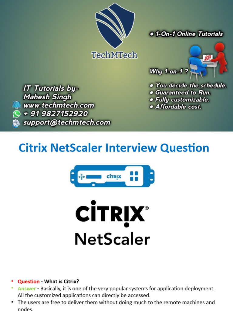 Net Scaler | PDF | Citrix Systems | Computer Architecture