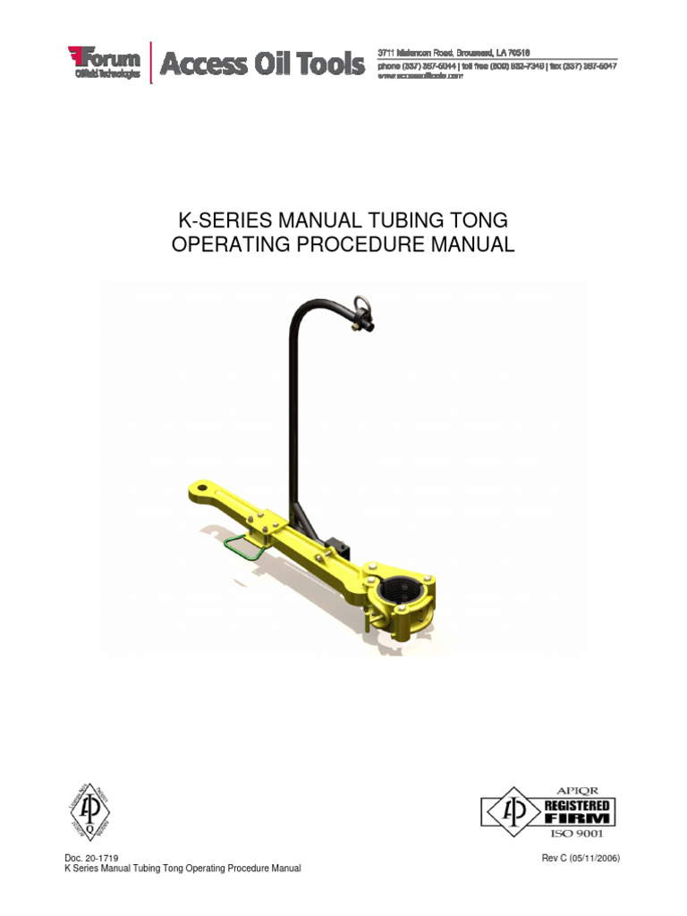 TUBING TONG-Rev C 2006 | Download Free PDF | Mechanical Engineering