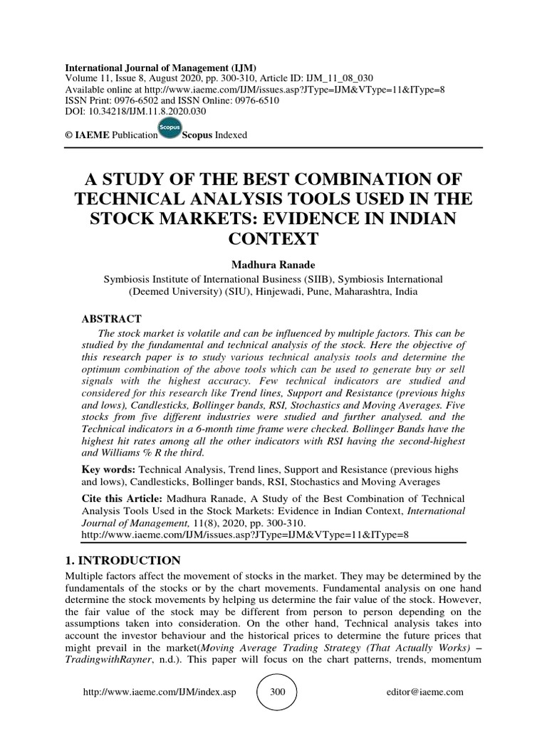 The Best Combination of Techn | PDF | Technical Analysis | Financial Markets