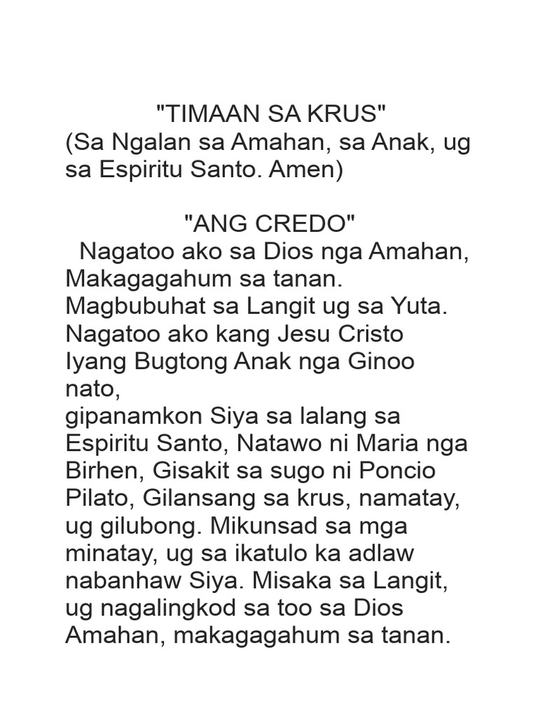 Cebuano Rosary Guide | PDF