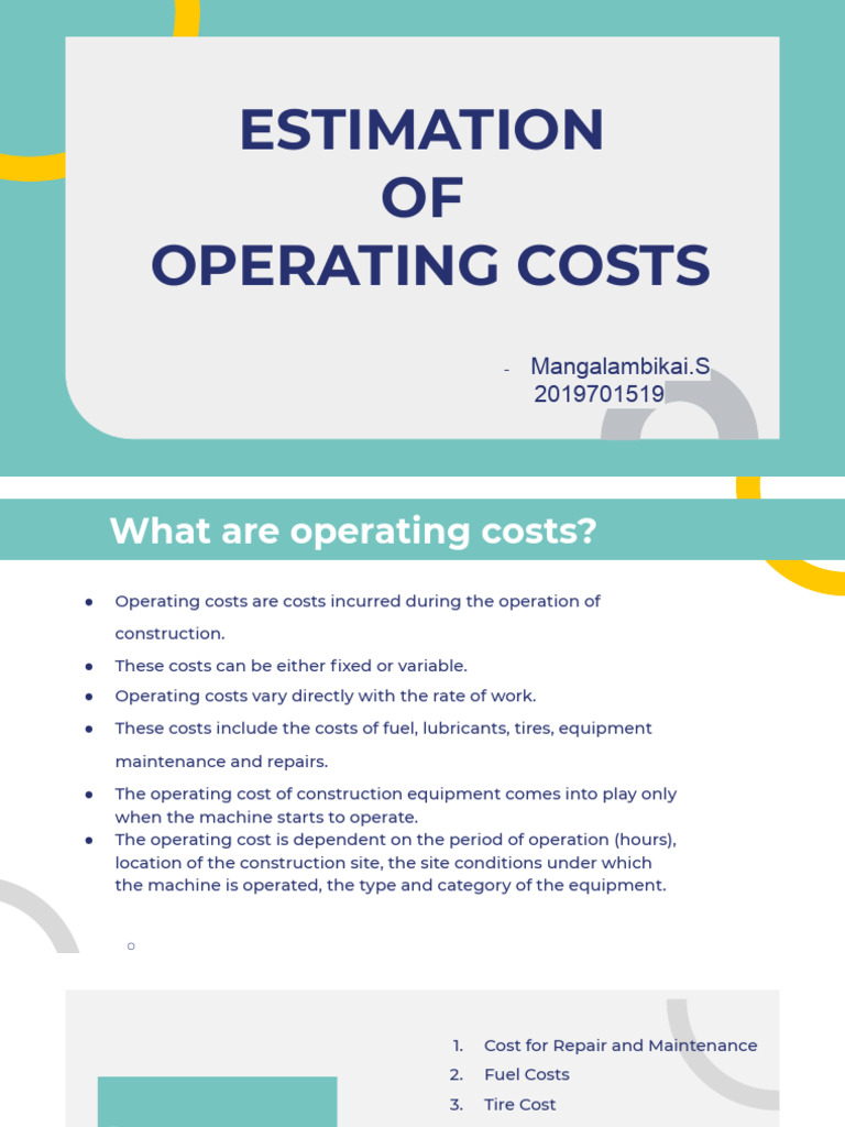 Integrating Operator Labor in Cost Calculations | PDF | Heavy Equipment ...