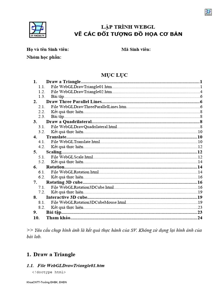 LabWebGL&ThreeJS Ve Cac Doi Tuong Co Ban | PDF | Computers