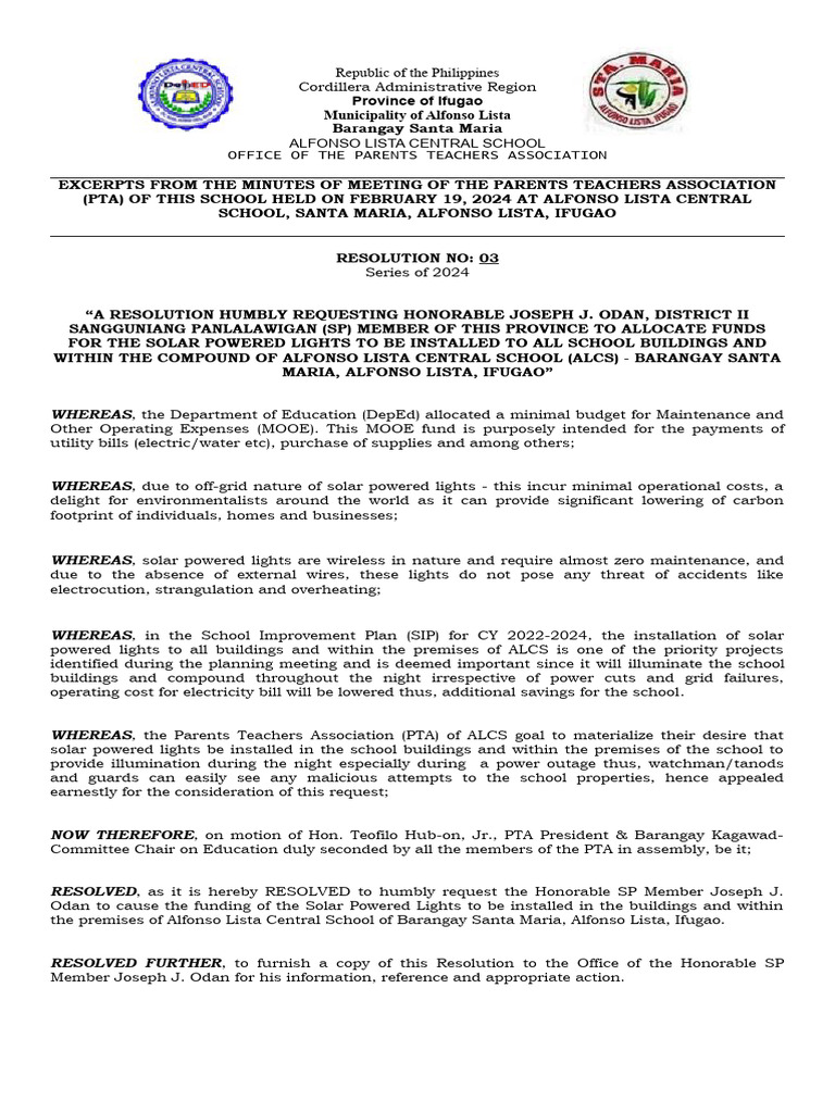 Resolution Solar Light | PDF | Solar Power | Electric Power