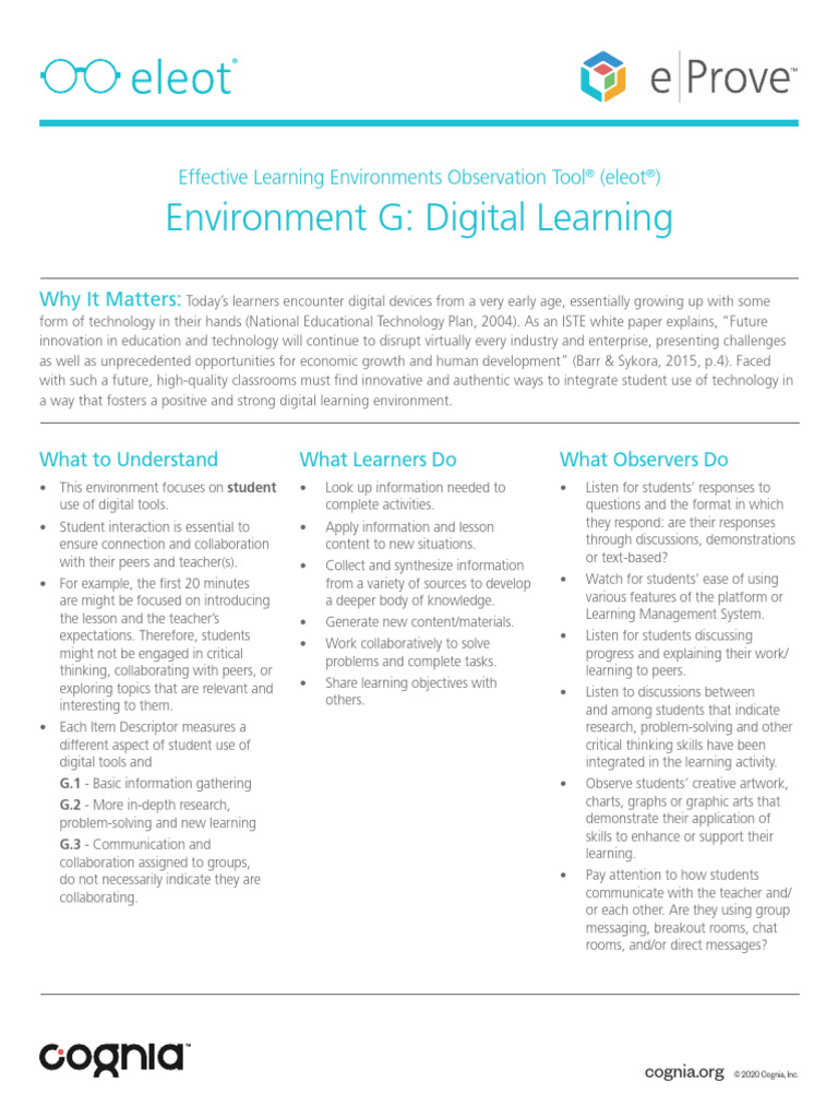 Environment G Flashcard | PDF | Learning | Cognition
