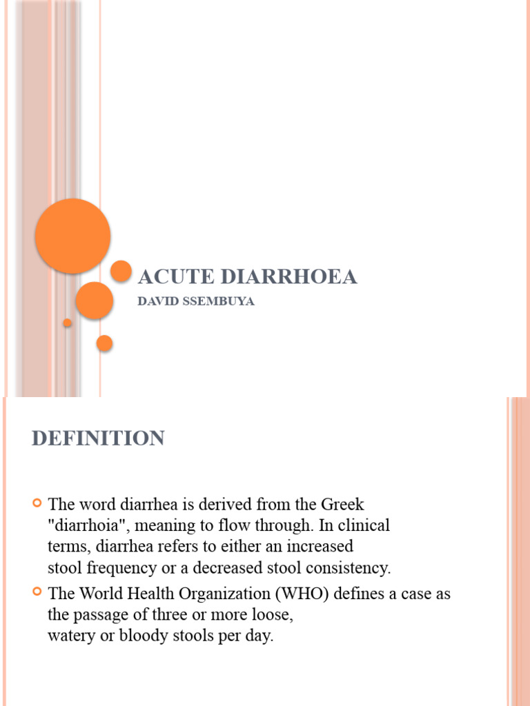 ACUTE DIARRHOEA Pediatric 2024 | PDF | Diarrhea | Malnutrition