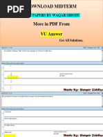 MTH603 - Midterm Solved Mcqs and Quizes by Moaaz | PDF | Matrix ...