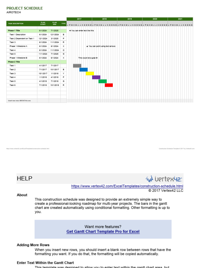 Construction Schedule | PDF | Microsoft Excel | Computing