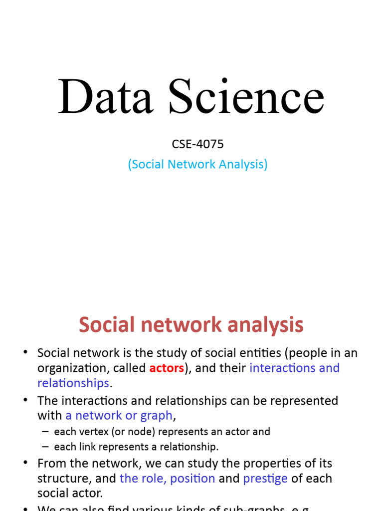 Lecture 20 | Download Free PDF | Social Network | Networks