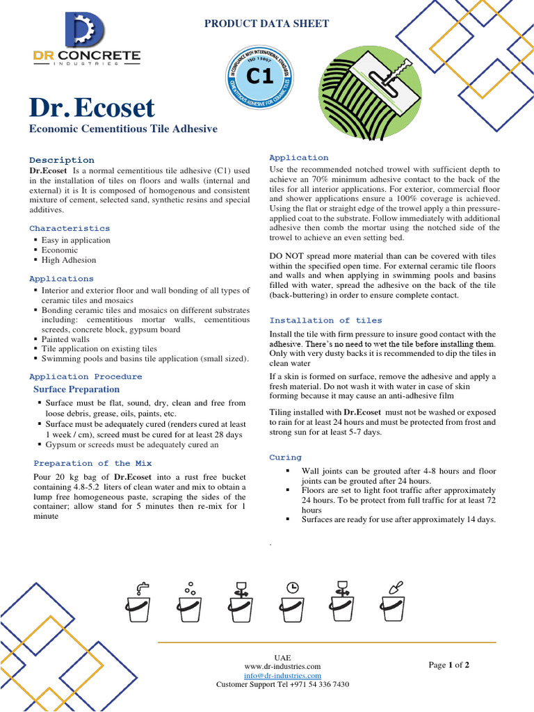 DR - Ecoset Rev.22 | Download Free PDF | Tile | Adhesive