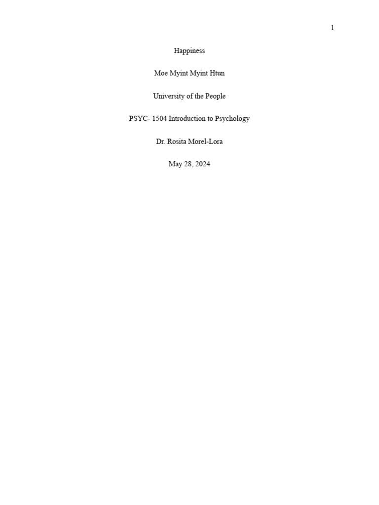 Learning Journal Unit 7 Pdf Happiness Feeling