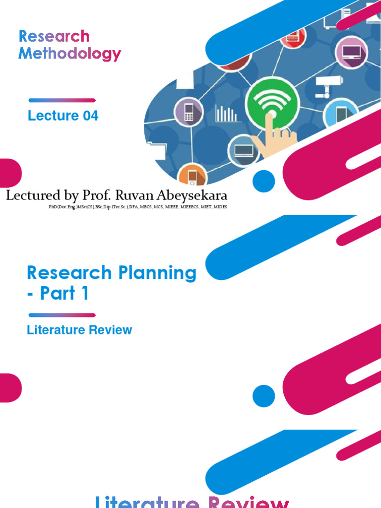 Lectured by Prof. Ruvan Abeysekara: PHD (Doc - Eng.) MSC (CS), BSC, Dip ...