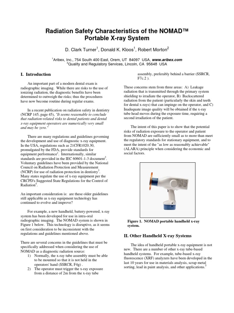 Nomad Radiation Report | Radiation Protection | Ionizing Radiation