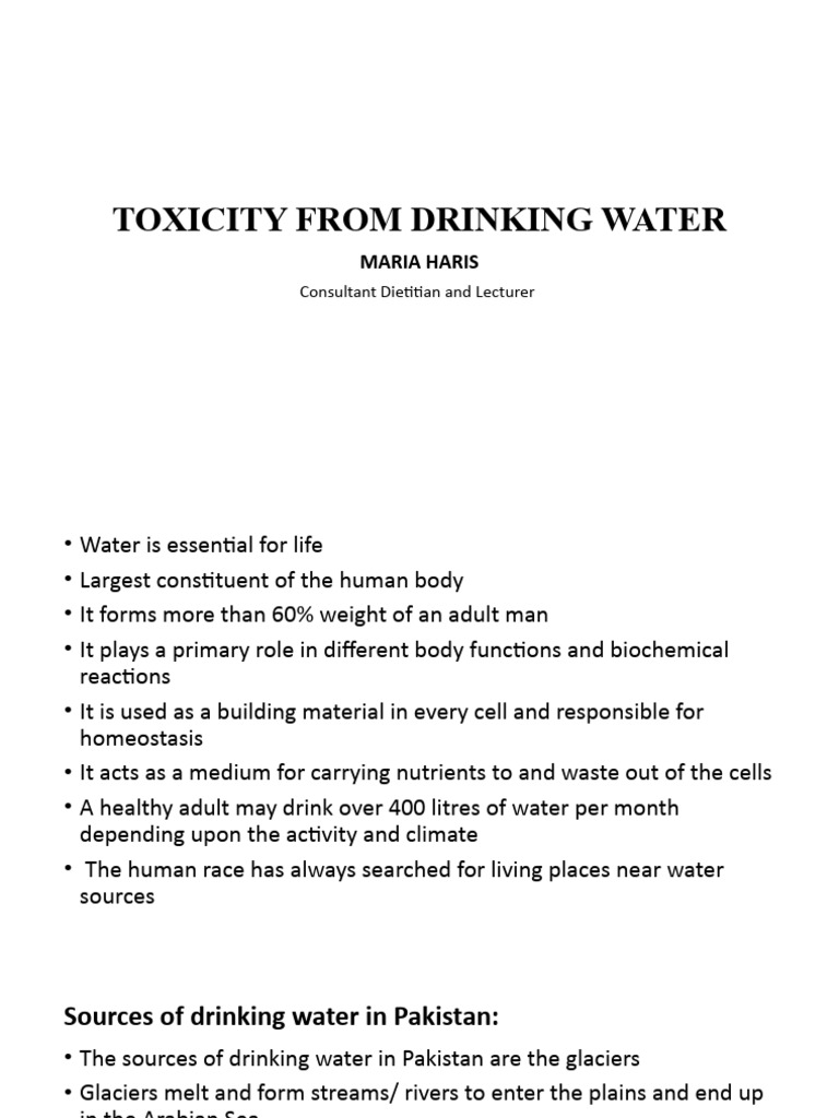 2 Toxicity From Drinking Water | PDF | Diarrhea | Water Pollution
