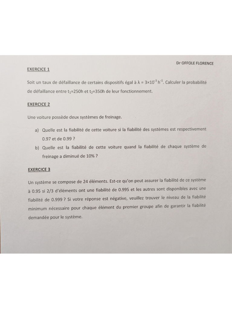 TD Cours 2 Gestion de La Maintenance | PDF