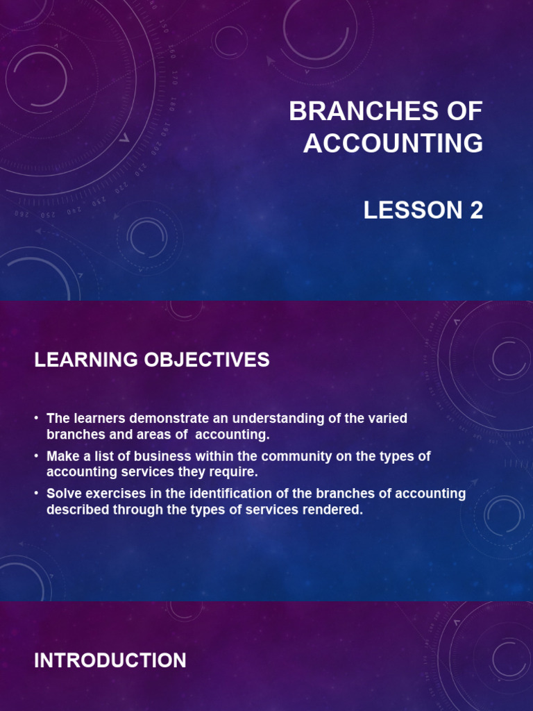 Overview of Accounting Branches | PDF | Accounting | Audit