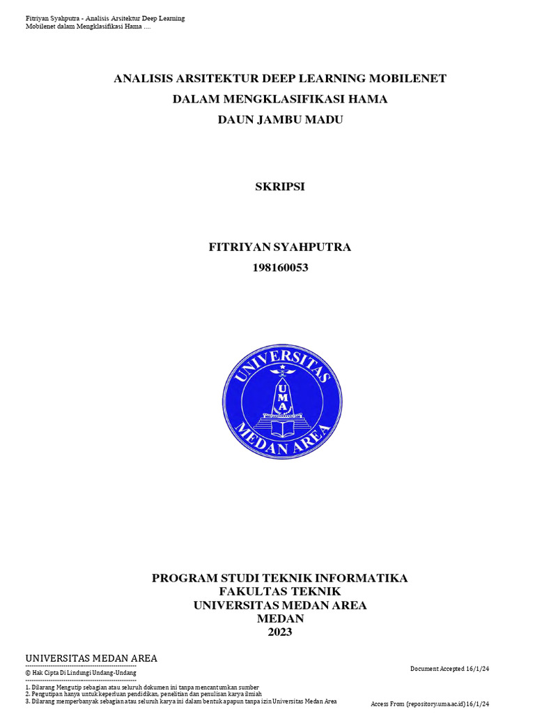 Analisis Arsiktekstur Deep Learning Mobilenet Dalam Mengklasifikasi ... Analisis Arsiktekstur Deep Learning Mobilenet Dalam Mengklasifikasi ...