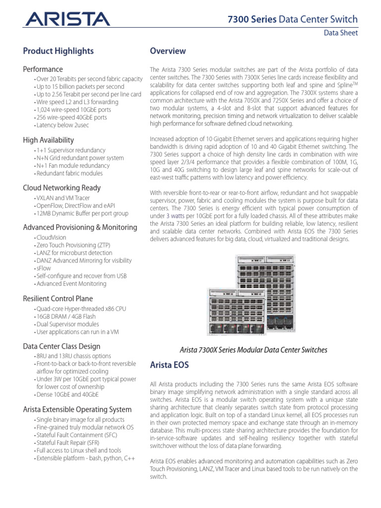 7300 Series Data Center Switch | PDF | I Pv6 | Computer Network