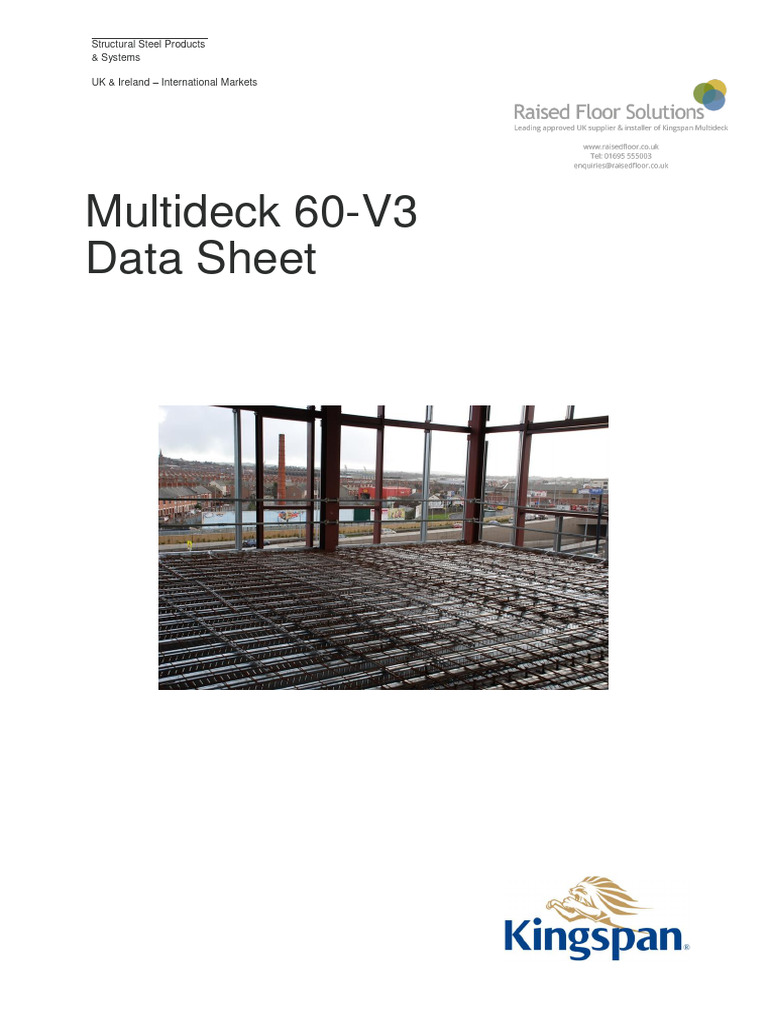 Kingspan Multideck MD60 Datasheet EN UK-1 | PDF | Concrete | Structural ...