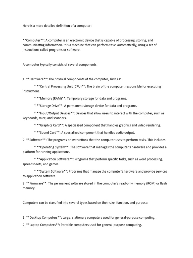 Here is a more detailed definition of a compute1 | Download Free PDF ...