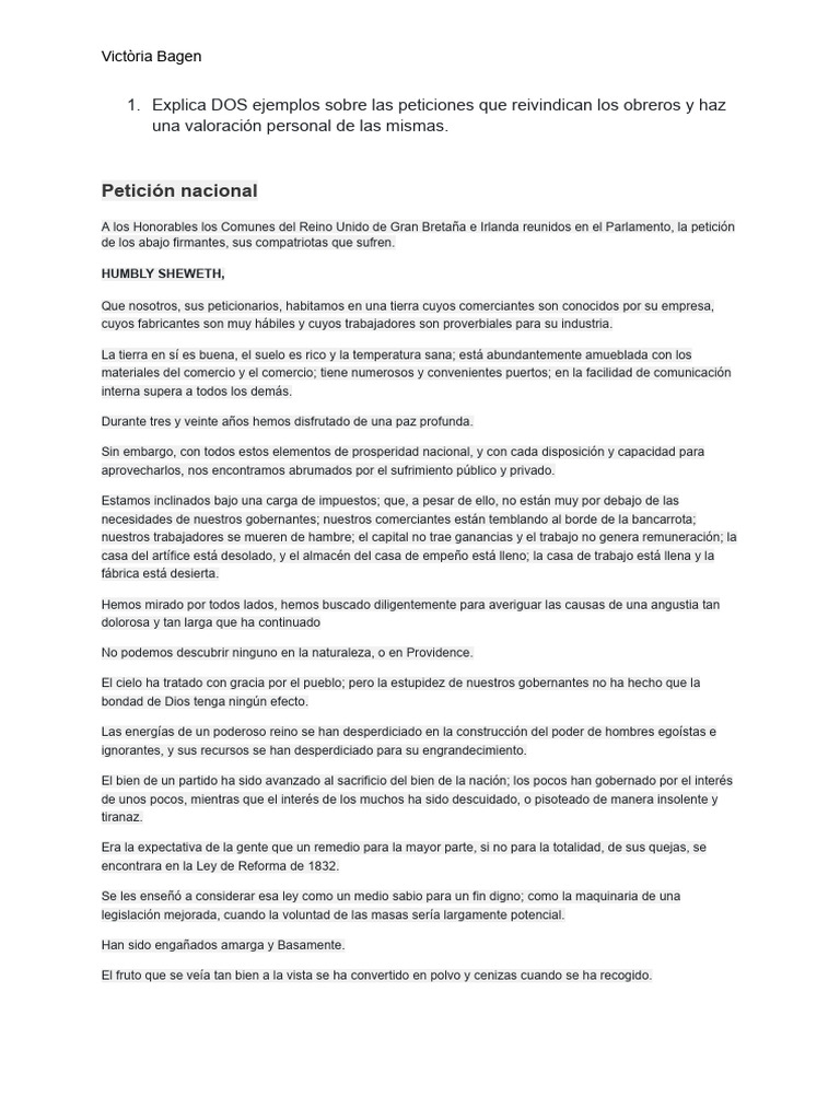 Demandas Obreras: Sufragio y Parlamentos | PDF | Elecciones | Votación
