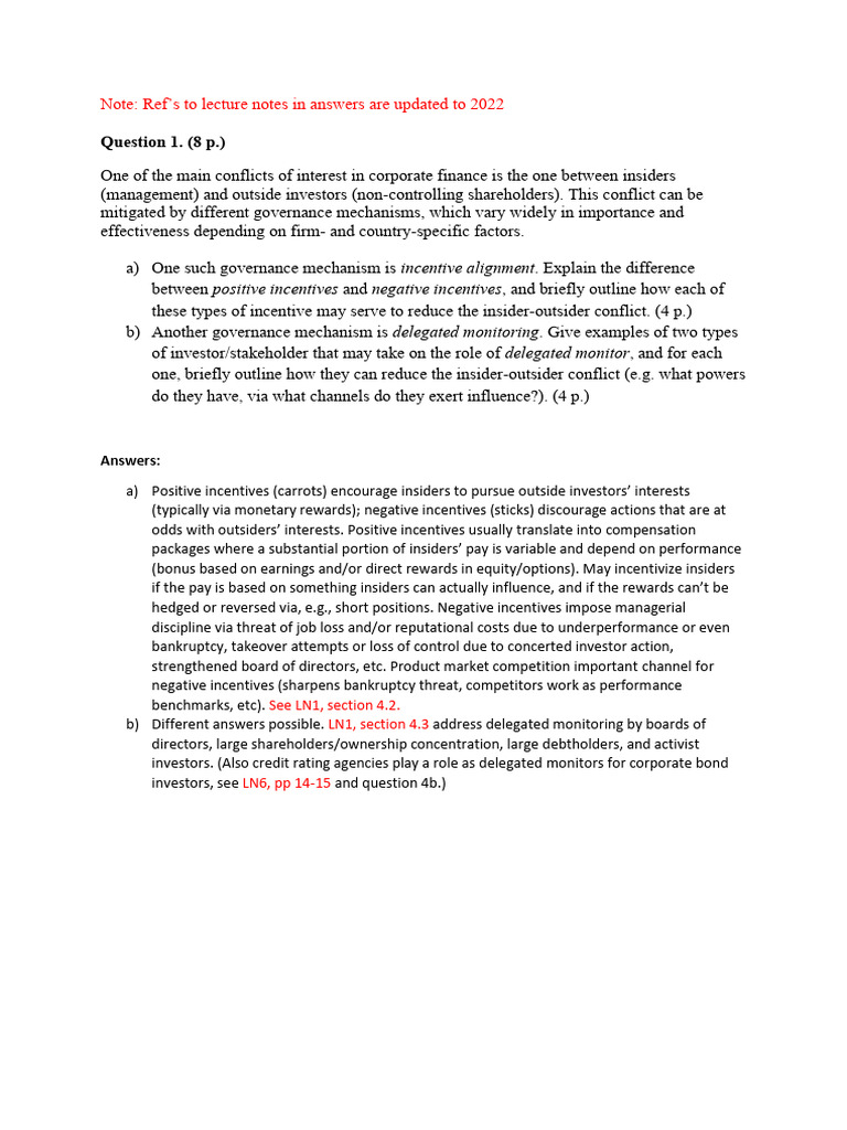 NEKN93 exam 200116 with answers | Download Free PDF | Dividend | Initial Public Offering